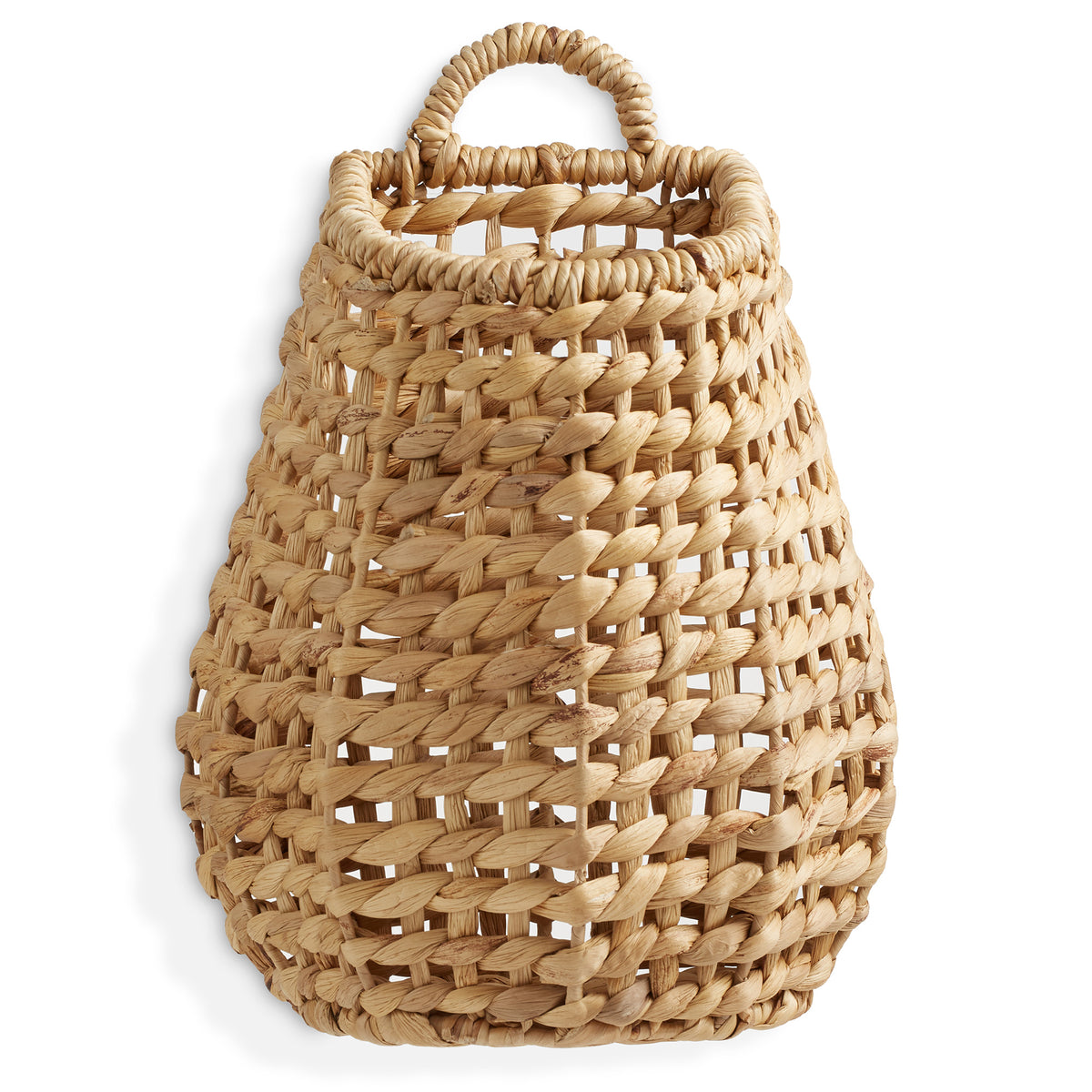 Open Weave Wall Hanging Basket for Plants and Flowers - Natural Water ...