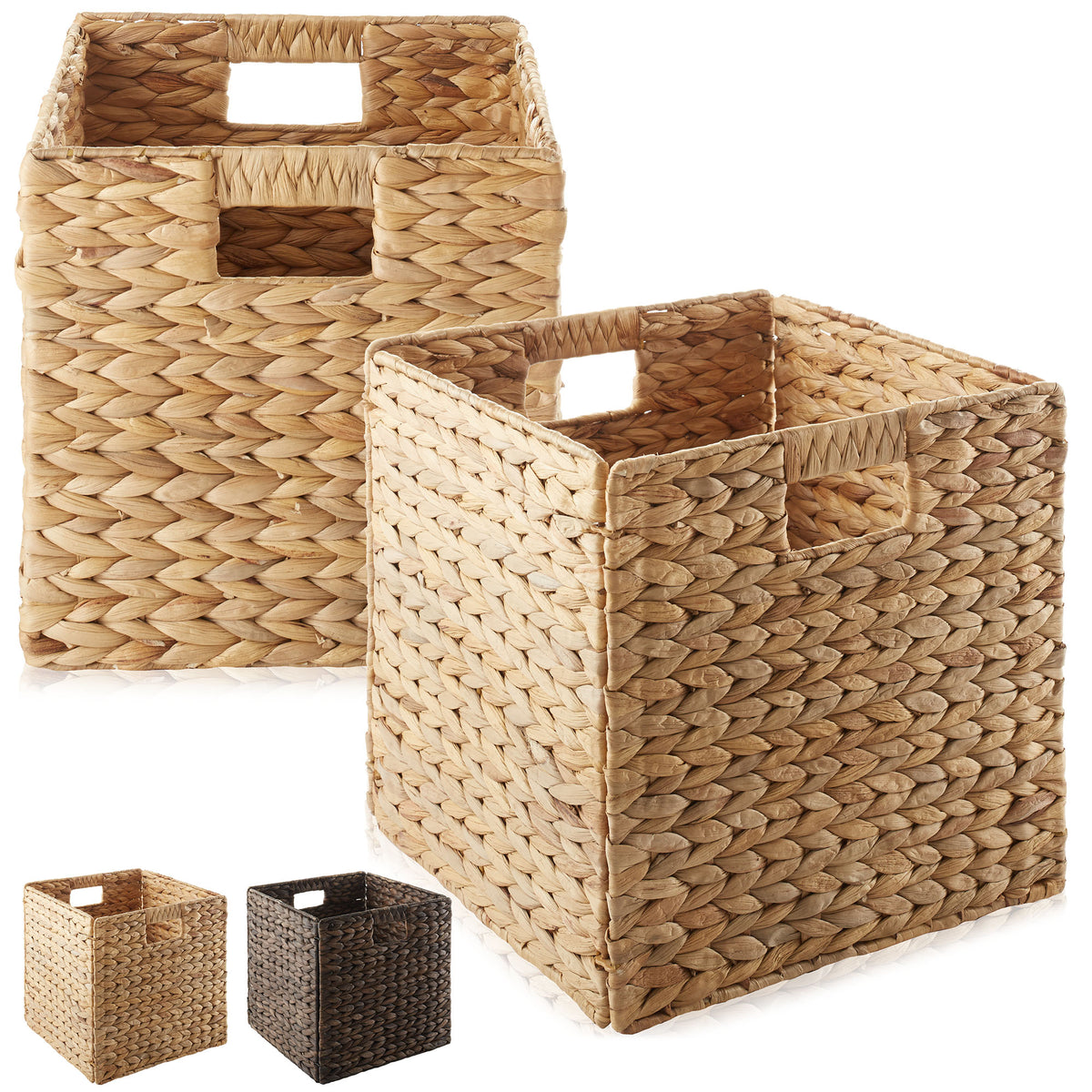 12" x 12" Water Hyacinth Storage Baskets – Casafield.com