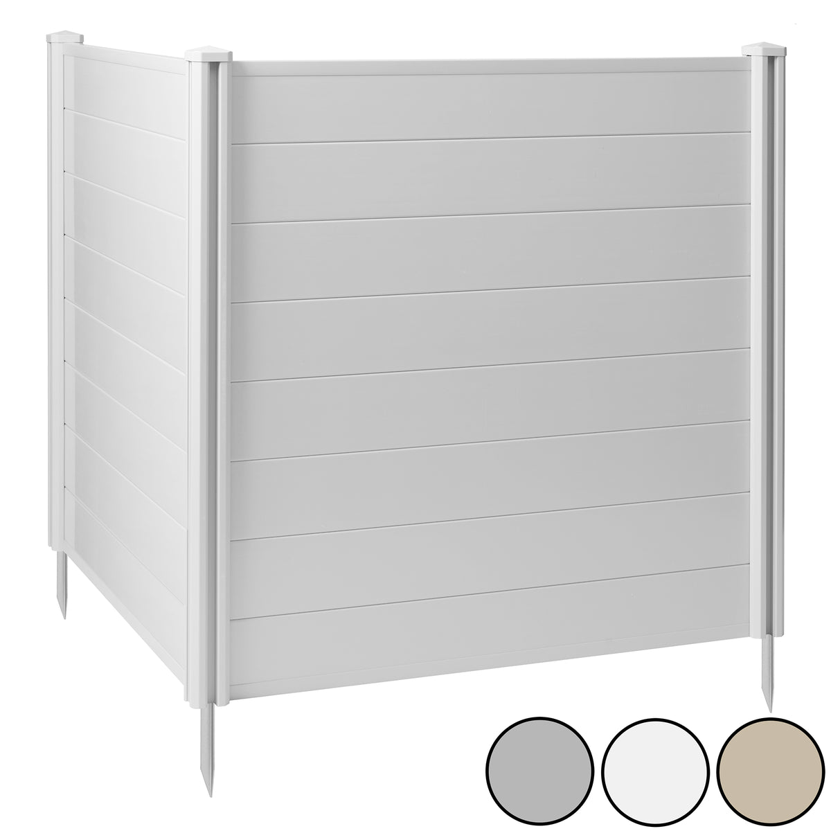 Privacy Screen Outdoor Vinyl Fence Panel Enclosure for AC / Trash Bins ...